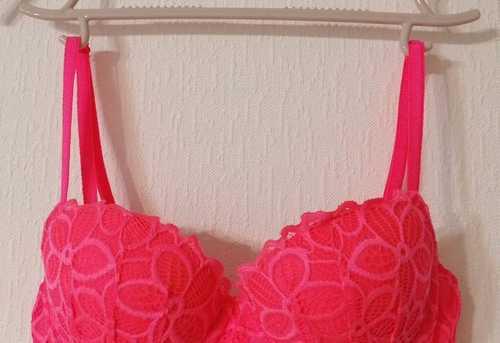 Бюстгальтер бра victoria secret pink, фуксия 34А