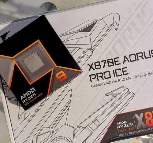 Gigabyte X870E Aorus PRO ICE   Ryzen 9 9900X