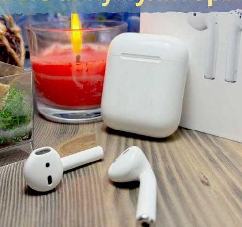 Airpods 1,2 наушники с новыми аккумами