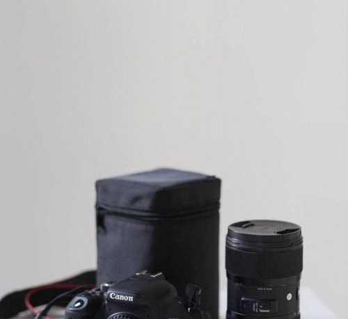Фотоаппарат canon EOS 800D+объектив sigma 18-35mm