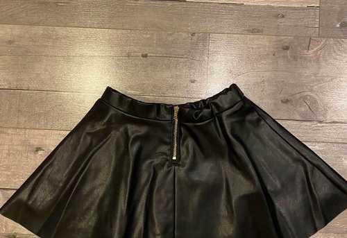 Юбка кожаная на девочку h&m