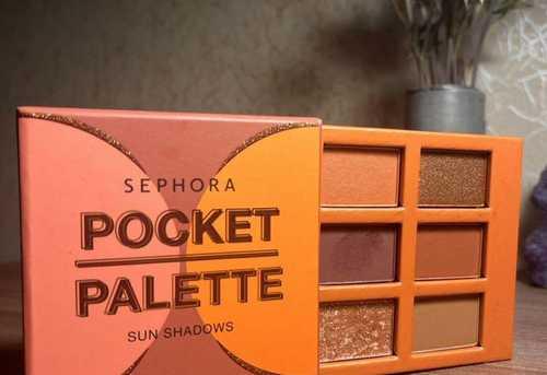 Палетка теней sephora pocket palette sun shadows