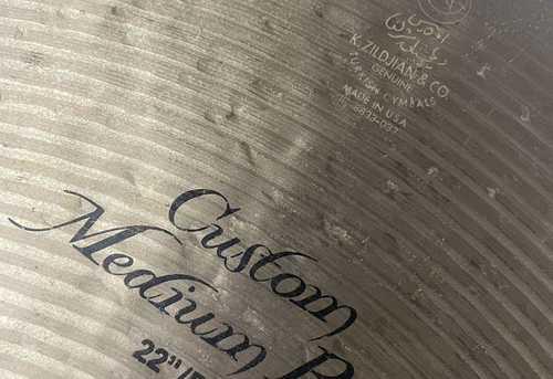 Тарелка Zildjian K custom medium ride 22''