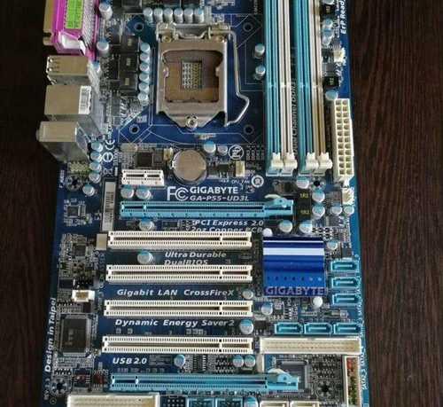 Материнская плата Gigabyte ga p55 ud3l + i3-530