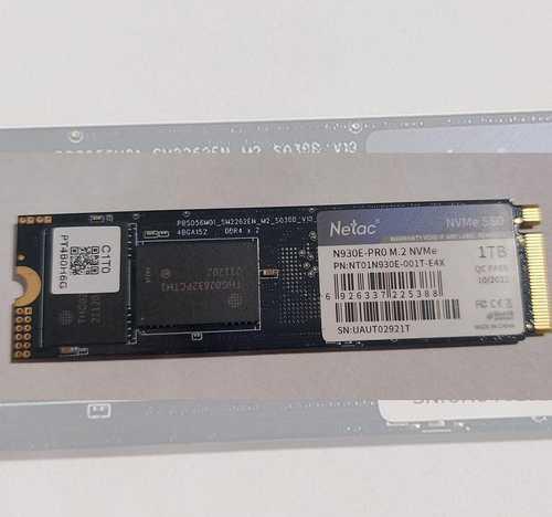 SSD m2 nvme 1tb Netac PCIe Gen3x4 2280