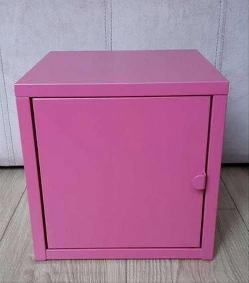 Шкаф IKEA Ликсгульт металлический розовый