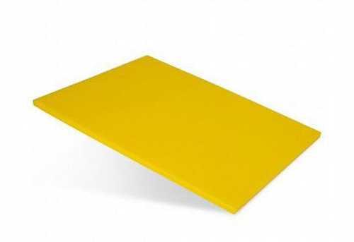 Доска разделочная 500х350х18 желтая пластик