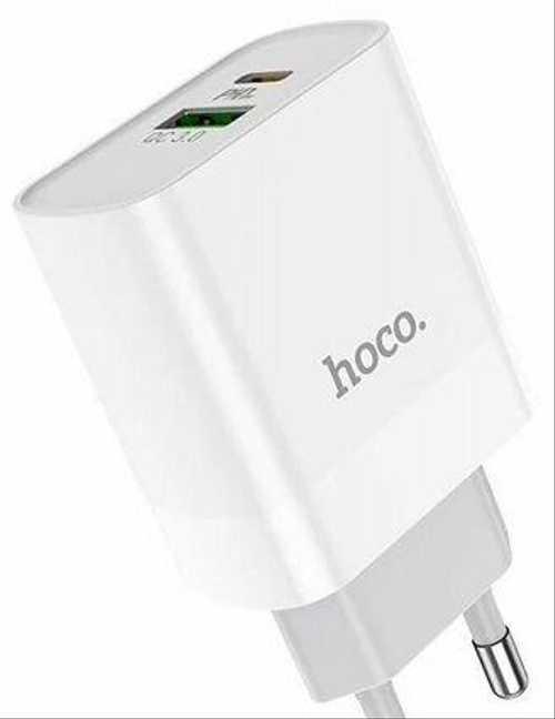 Сетевое зарядное устройство Hoco C80A Rapido, бел