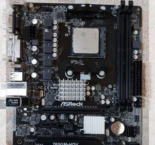 Материнская Asrock 760GM HDV плата