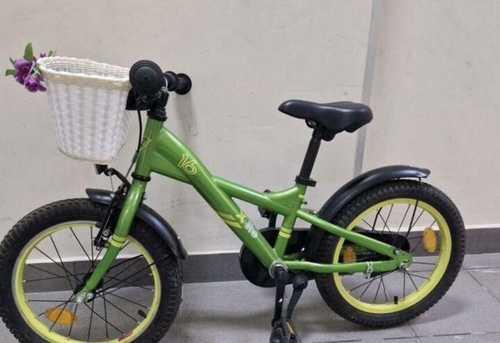 Велосипед с корзинкой детский Scool xx lite 16