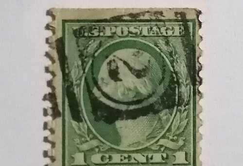 Почтовые марки США 1 цент