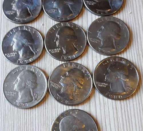 Монеты квотер 25 центов США