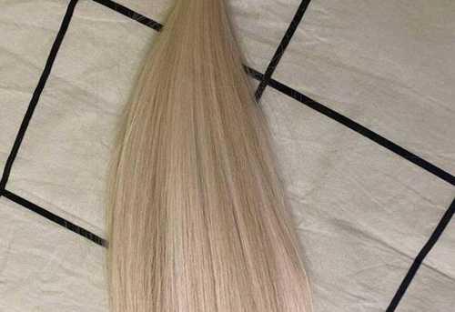Натуральные волосы для наращивания 40см блонд