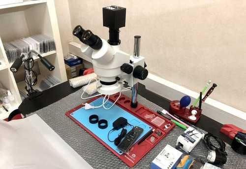 Микроскоп для пайки + камера + держатель