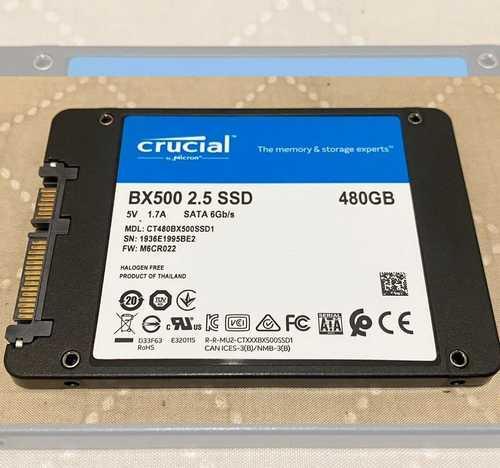 Жёсткий диск crucial bx500 480GB SSD