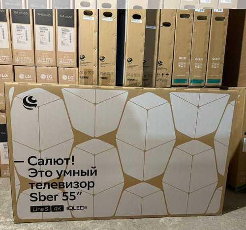 Телевизор 55 дюймов Sber SDX 50UQ5235 Qled. Новый