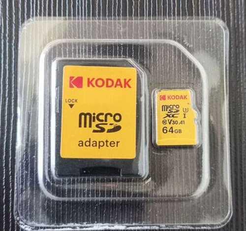 Micro SD flash накопитель 64 Гб