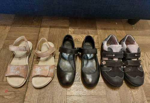 Фирменная кожаная обувь для девочки 31-33