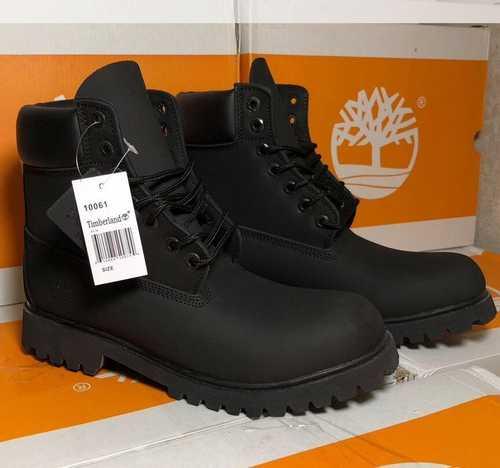 Ботинки timberland черные (на руках)