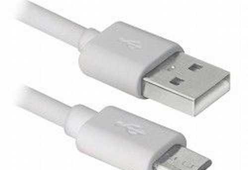Defender USB кабель USB08-10BH USB2.0 белый, AM-Mi