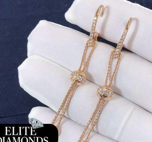 Серьги Piaget Possession розовое золото 30 бр. 0.8613 ct