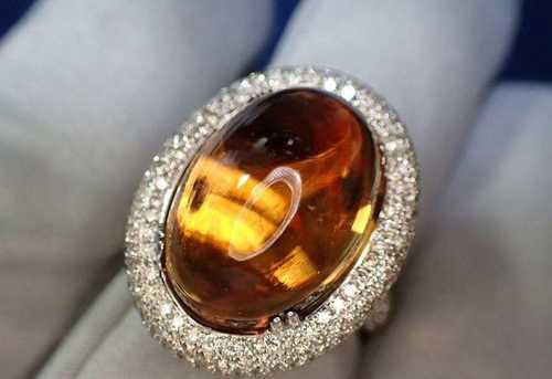 Золотое кольцо с муранским стеклом 13.38 карат