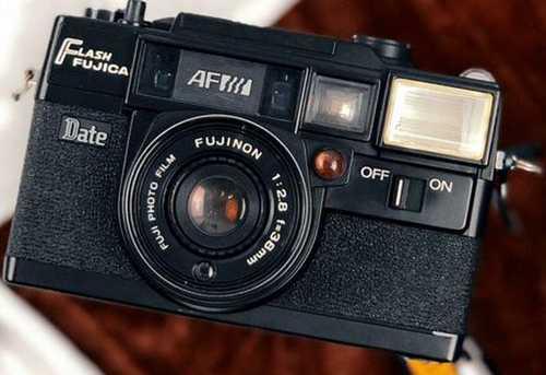 Fujica AF Flash Date 38mm f/2,8 плёнка 35mm