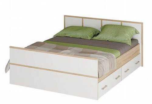 Кровать двуспальная Сакура 1,6 м с ящиками