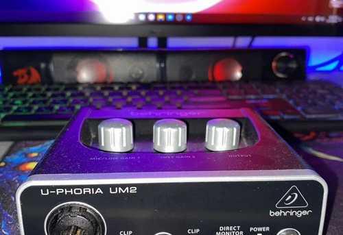 Аудиокарта behringer U-phoria UM2