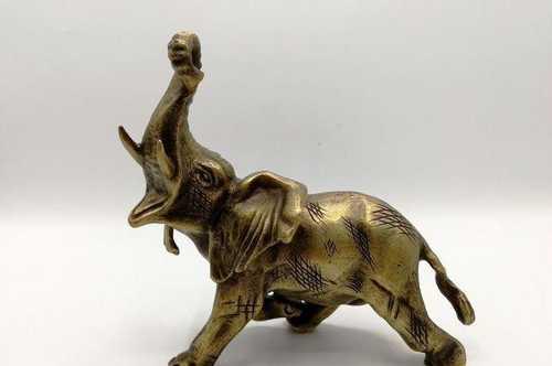 Статуэтка Слон с поднятым хоботом бронза