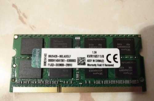 Новая ноутбучная память ddr3 8gb Kingston 1600мгц