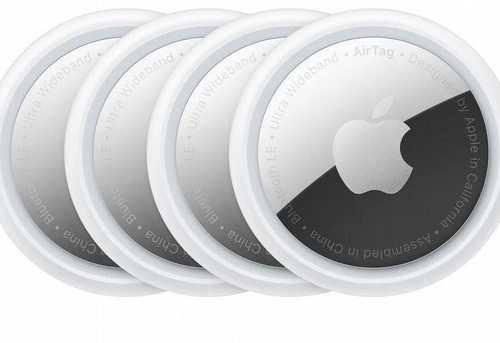 Трекер Apple AirTag белый/серебристый 4 шт