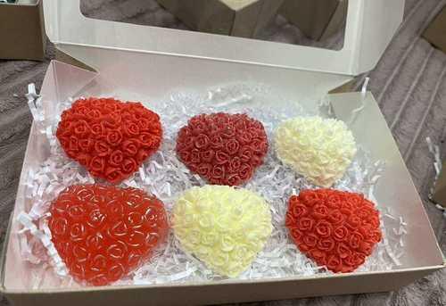 Мыло ручной работы набор сердечко валентинка