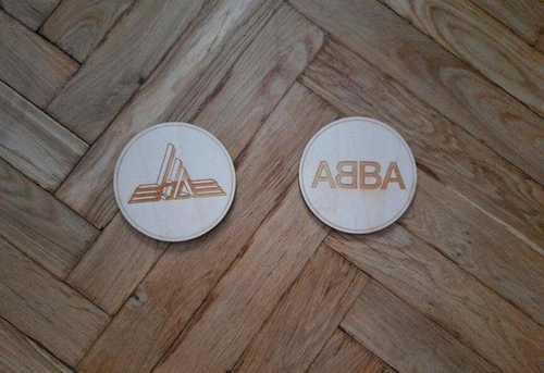Подставки под пиво Abba и Van Halen бирдекель 2 шт