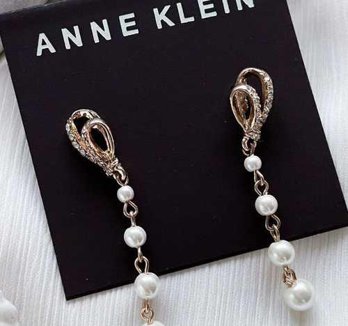 Новые серьги Anne Klein жемчужный ряд оригинал