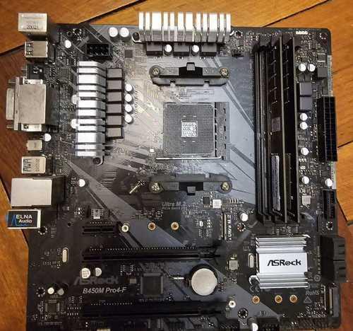 Материнская плата asrock b450m pro4-F