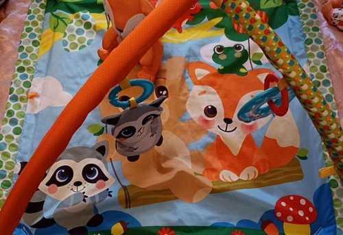 Развивающий коврик chicco, игрушки для малышей