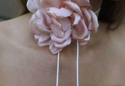 Чокер цветок на шею