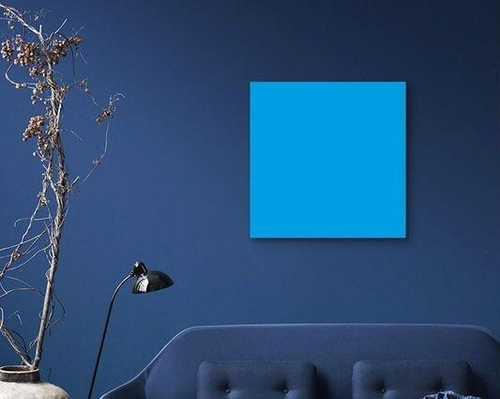 Картина "Квадрат настроения, голубой" 70х70 см