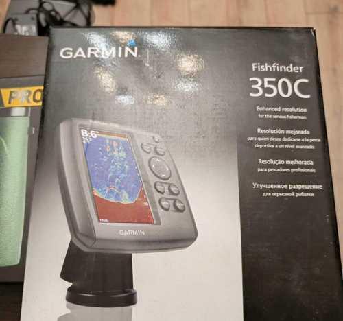 Эхолот Garmin Fishfinder 350С для лодки катера