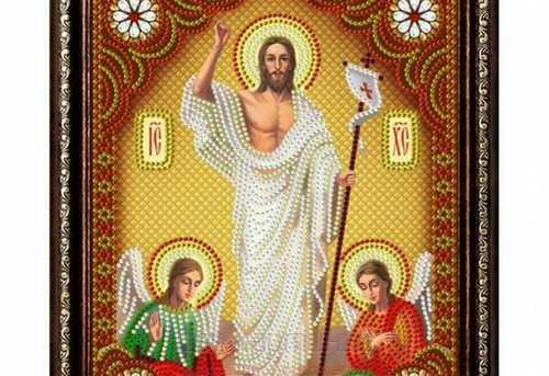 Алмазная мозаика 27x33 Икона Воскресение Христово