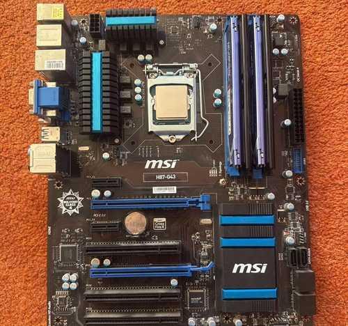 Комплект Intel Core i5-4670   MSI H87-G43   16 Gb