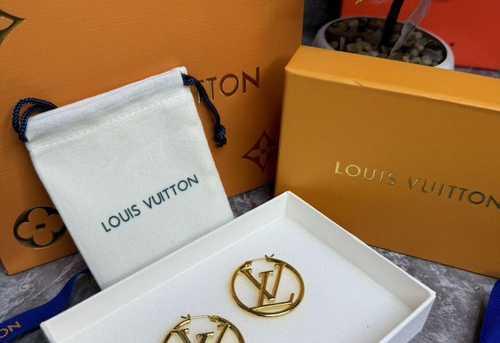 Серьги-кольца louis vuitton