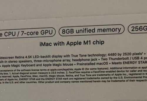Моноблок Apple iMac 24" 2021 г. M1 8Gb, 256ssd | Festima.Ru ...