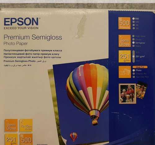 Фотобумага 10x15 Epson premium semigloss 485 шт