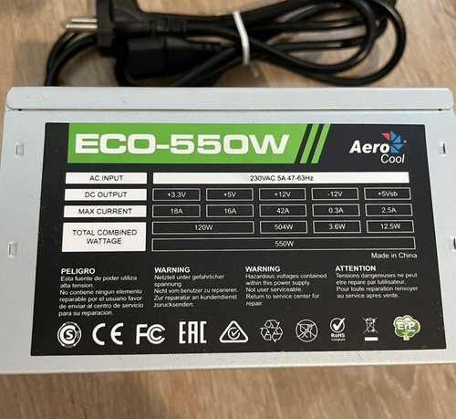 Блок питания Aerocool ECO-550 550w