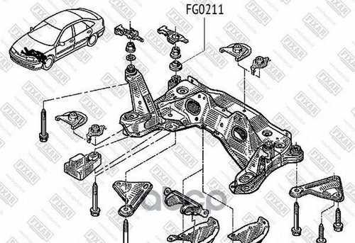 Сайлентблок подрамника задний FG0211 fixar
