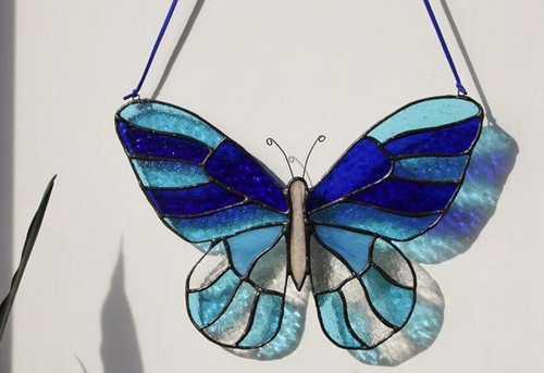 Декоративный подвес из витражного стекла "Бабочка"