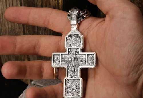 Большой крест из серебра.Огромный серебряный крест