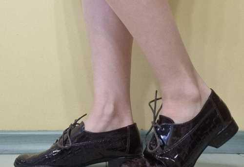 Ботинки туфли школьные для девочки размер 34